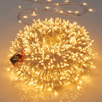 500 Led/50 M Warm LED String Fairy Lights, 8 Modes, Waterproof, Indoor ...