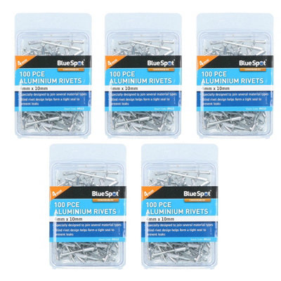 500 Metric Aluminium Blind Pop Pot Rivets Set Fastener Fastening 4mm x ...
