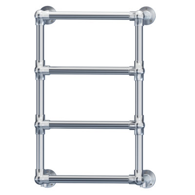 500 mm x 750 mm Chrome Modern Designer Victorian Central Heating Towel ...