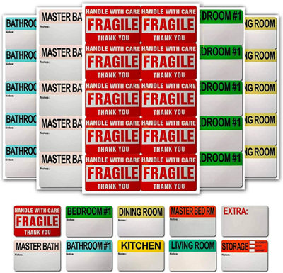 500 Moving Home Box Labels 50 Stickers Each for Easy Organization ...