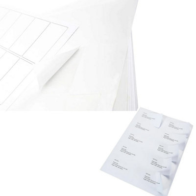 500 Sheets of A4 Plain White Self Adhesive Blank Address Shipping ...