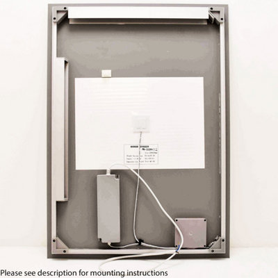 500 x 700mm IP44 Backlit LED Bathroom Mirror with Demister and Tunable ...