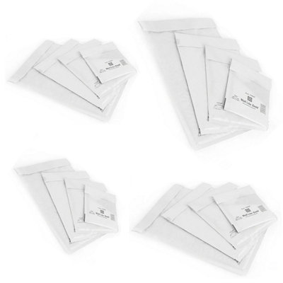500 x D/1 (180 x 260mm) Mail Lite White Padded Bubble Lined Postage ...