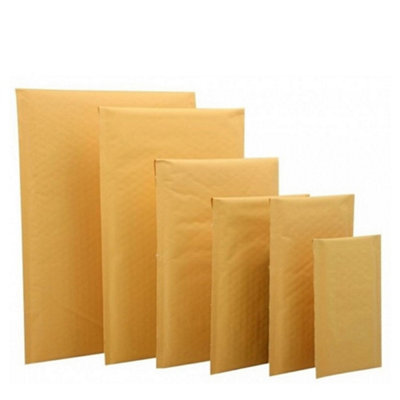 500 x Size 5 (205x245mm) Gold Padded Bubble Lined Postal Envelopes For ...