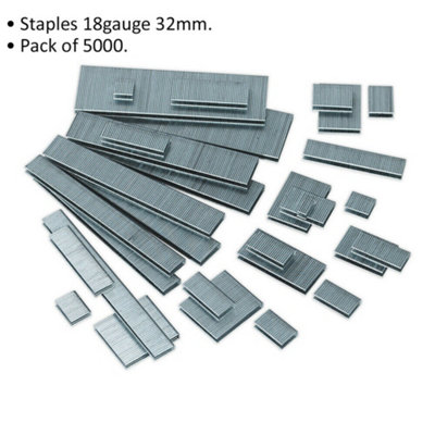 5000 Pack of 32mm Heavy-Duty Staples - 18 Gauge Staple Gun Refills
