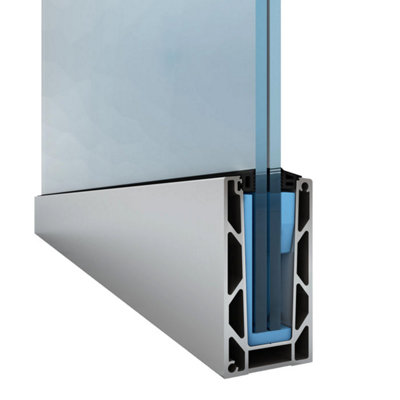 5000mm Aluminium Glass Balustrade Channel For 16mm - 17.5mm Glass