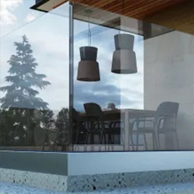 5000mm Aluminium Glass Balustrade Channel For 20mm - 21.5mm Glass