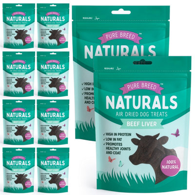 500g Air-Dried Beef Liver for Dogs Treats Natural 10x In Resealable 50g ...