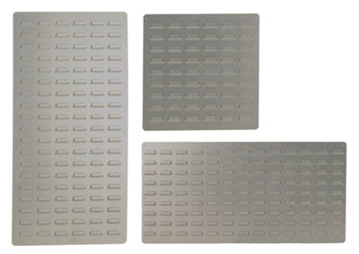 500h x 1000w mm Galvanised Steel Louvre Wall Mounted Storage Bin Panel