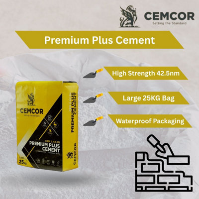 500kg Cemcor High Strength Premium Cement 42.5N 20 x 25kg Bags