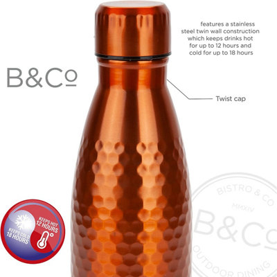 500ML HONEYCOMB BOTTLE FLASK COPPER