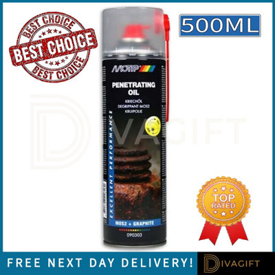 500ml, Penetrating Oil Spray, Heavy Duty Rust Loosener with MoS2 ...