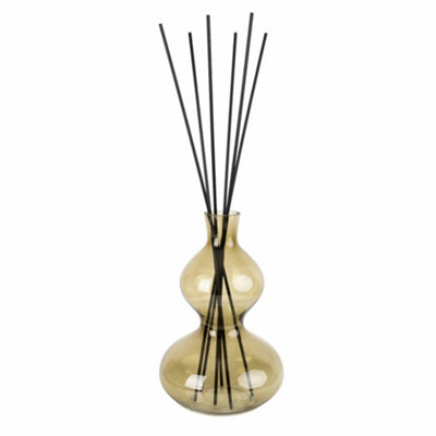 500ML REED DIFFUSER WAVY GLASS - OLIVE GREEN