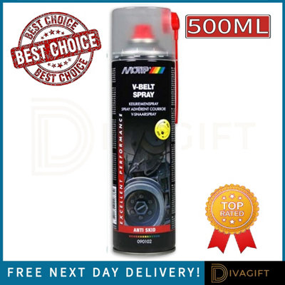 500ml, V-Belt Spray, Anti Slip Belt Dressing for Improved Grip and ...