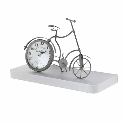 500mm Arran floating shelf kit with rounded corners, light grey | DIY ...