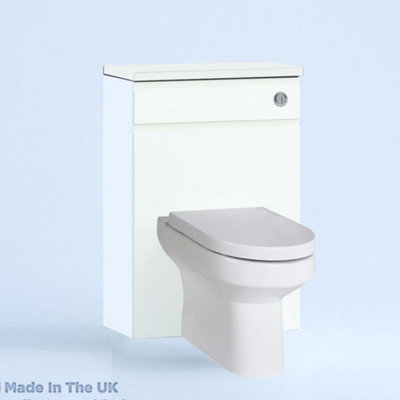 500mm Freestanding WC Unit (Fully Assembled) - Lucente Matt White ...