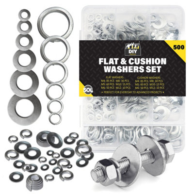 500pk Washer Set Consist of M4 Washers M5 Washers M6 Washers M8 Washers ...