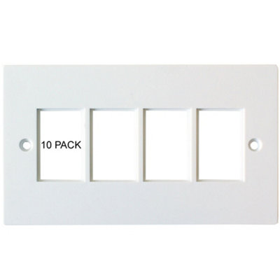 Products | 10 Pack Quad 4X Gang Module Modular Frames 25X38mm Lj6C Wall ...