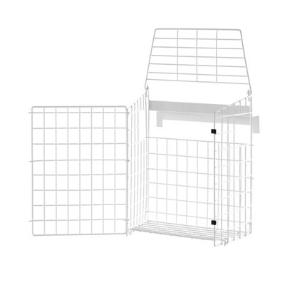 House of Home White Letterbox Cage No Screws Needed Door Mail Box Post ...