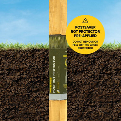 Postsaver Pro-Post - 4x4" Treated Fence Posts (W) 100x100mm (H) 2.4m (7 ...