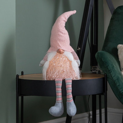 50cm Battery Operated Light up Female Christmas Gonk with Dangly Legs ...