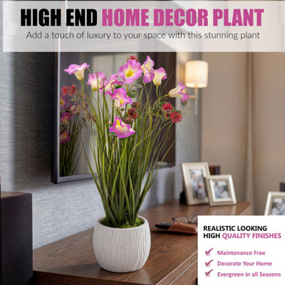 50cm Modern Faux Artificial Morning Glory PlantsPlants in Pot Silk Flowers