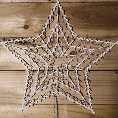 50cm Multi Colour LED Window Star Light Up Indoor/Outdoor Christmas ...
