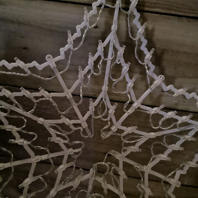 50cm Multi Colour LED Window Star Light Up Indoor/Outdoor Christmas ...