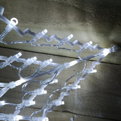 50cm White 100 LED Window Star Light Up Indoor/Outdoor Christmas ...