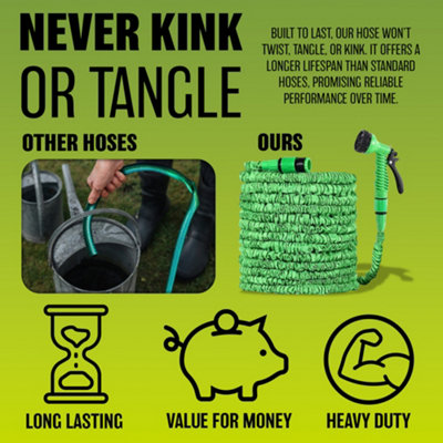 50ft Garden Snake Hose Expandable Hose Pipe Flexible Also Includes ...