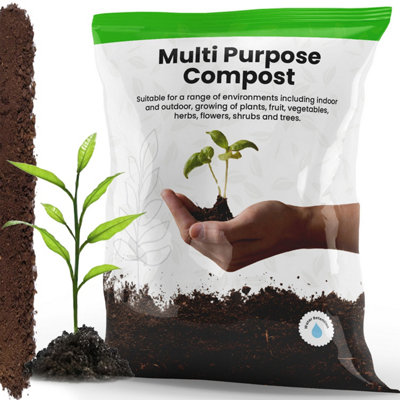 50L Improved Water Retention Multi Purpose Compost Bag With Nutrient ...