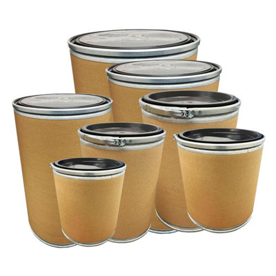 50L Strong Brown Fibre Open Top Storage Barrel For Powders, Granules ...