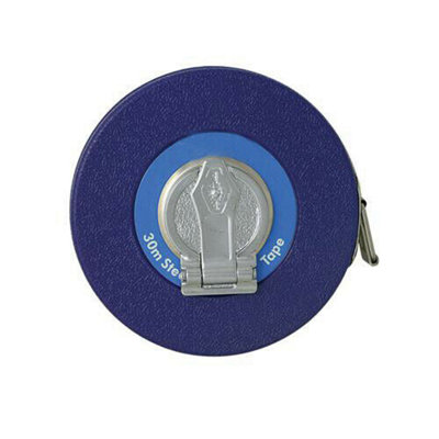 50m / 165 Foot Long Tape Measure Steel Case Surveyors Builders Metric ...