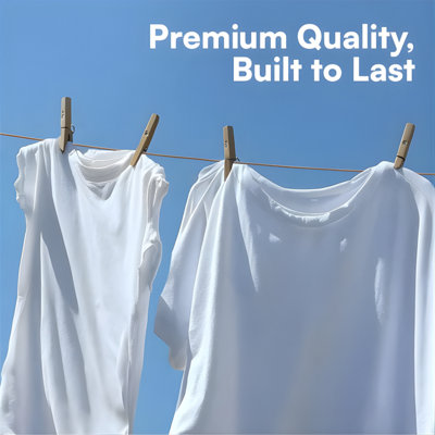 50m PVC Coated Steel Core Washing Line Rope - Heavy Duty Clothes Line ...
