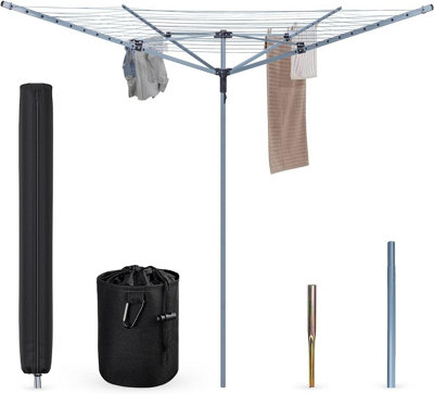 50m Rotary Airer Ground Spike Peg Bag Waterproof Cover Outdoor Folding ...