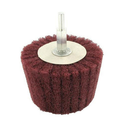 50mm 240 Grit Cylinder Sanding Mop 6mm Arbor Cleaning Buffing