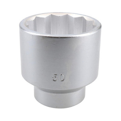 50mm 3/4" Drive Socket 12 Sided 68mm HGV Satin Finish Chrome Vanadium ...