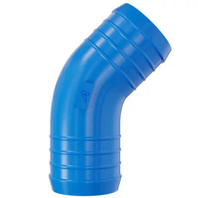 50mm 45 Degree Plastic Hose Connector Blue Barbed Hose Connector for ...