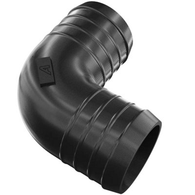 50mm 90 Degree Plastic Hose Connector Black Barbed Hose Connector for ...