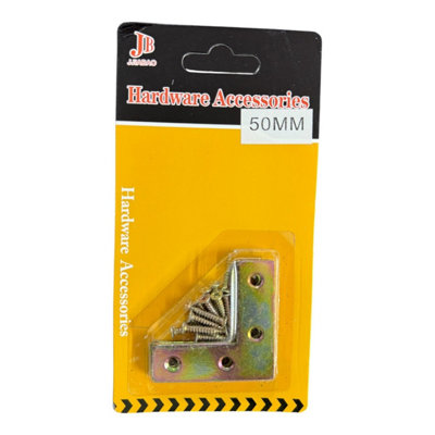50MM Angle brackets and screws Heavy-Duty Corner Brace Set