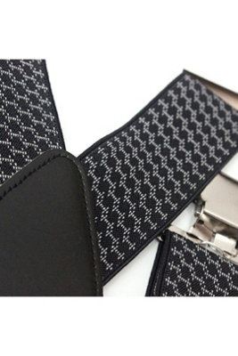 50mm Black Heavy Duty Adjustable Y Back Suspenders Clips