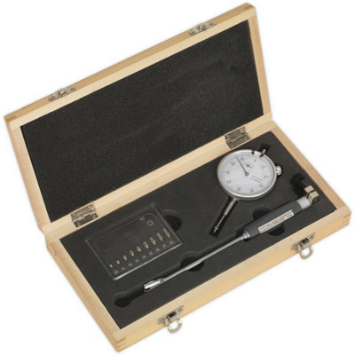50mm Dial Bore Gauge - 10mm to 18mm Range - Probe Body - Wooden Storage ...