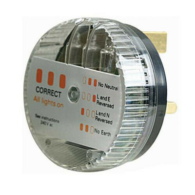 50mm Diameter Socket Tester Check Plug Socket Wired Correctly ...