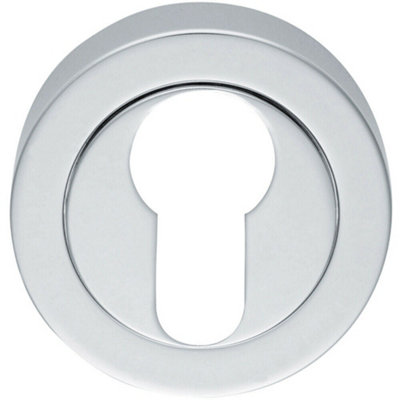 50mm Euro Profile Escutcheon Concealed Fix Satin Chrome Keyhole Cover