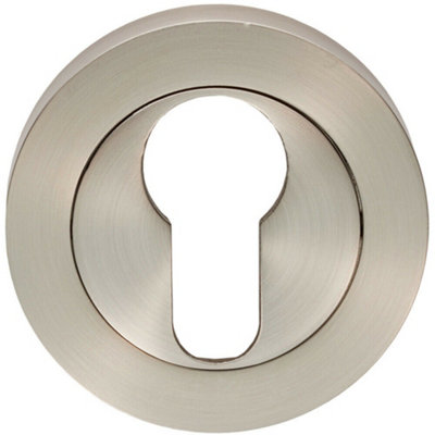 50mm Euro Profile Round Escutcheon 10mm Depth Concealed Fix Satin ...