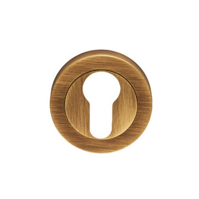 50mm Euro Profile Round Escutcheon Concealed Fix Antique Brass Keyhole ...