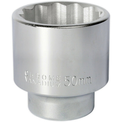 50mm Forged Steel Drive Socket - 3/4" Square Drive - Chrome Vanadium ...