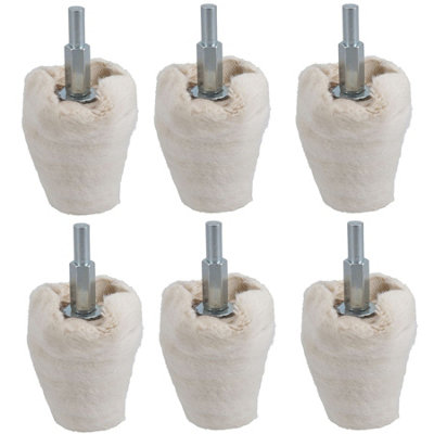 50mm Goblet Shaped Polishing Buffing Cleaning Mop Cotton Material 6mm ...