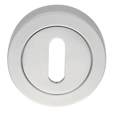 50mm Lock Profile Escutcheon Concealed Fix Polished Chrome Keyhole Cover