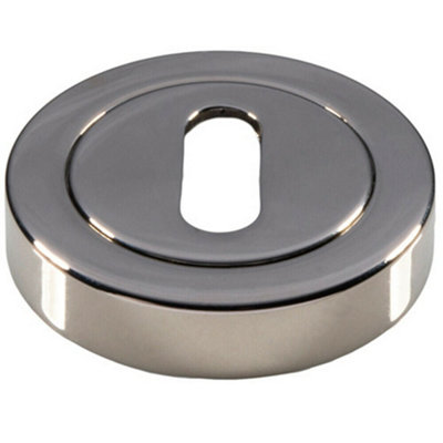 50mm Lock Profile Round Escutcheon Concealed Fix Polished Nickel ...
